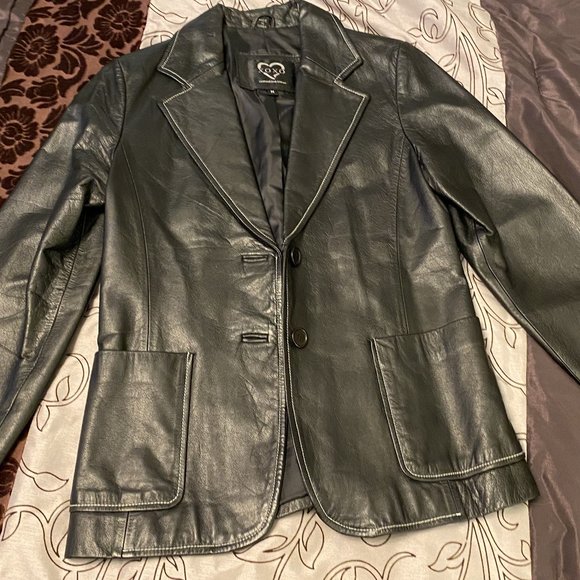XOXO | Jackets & Coats | Xoxo Black Leather Jacket | Poshmark